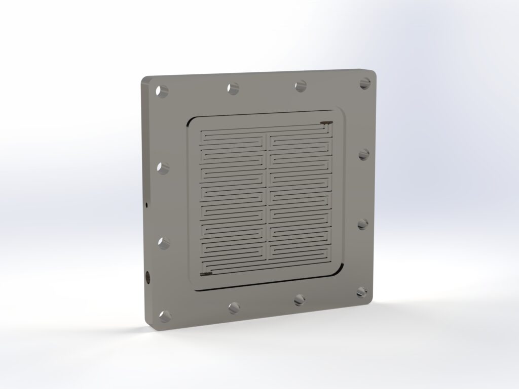 Individual 100 cm2 904 L Stainless Steel Flowfield for Cathode with Serpentine Channel | Dioxide ...